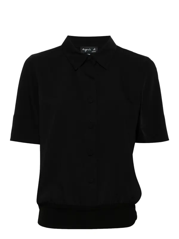 AGNÈS B. Crêpe Shirt - Black