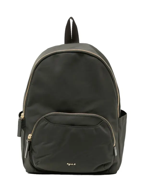 AGNÈS B. Logo Lettering Backpack - Green
