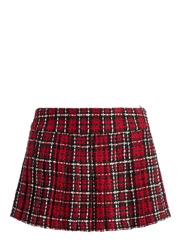 Alice + Olivia Mera Tweed Skirt - Red