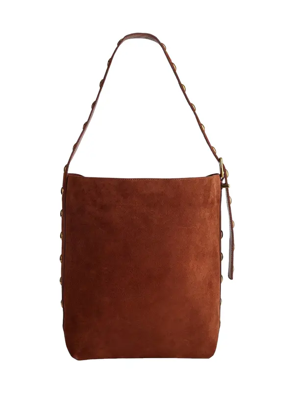 Madewell Suede Bucket Bag - Soft Mahogany