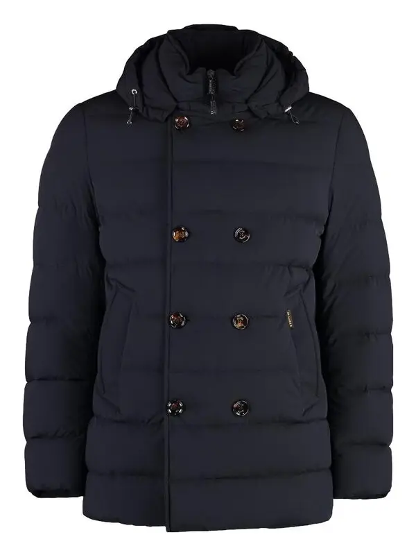 MOORER Florio Hooded Down Jacket - Blue