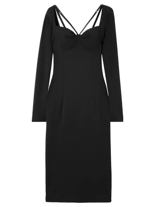 Dolce & Gabbana Stretch-jersey Midi Dress - Black