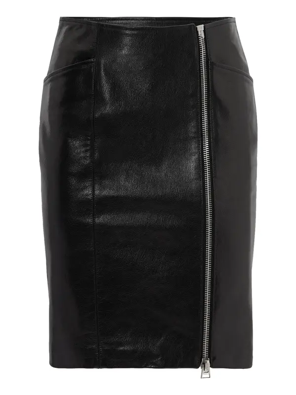 TOM FORD Paneled Leather Mini Skirt - Black