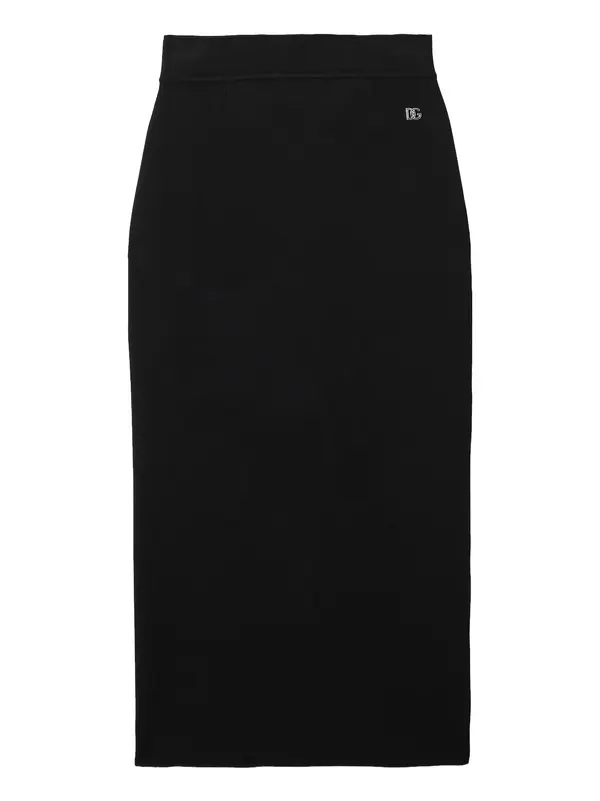 Dolce & Gabbana Stretch-jersey Pencil Midi Skirt - Black