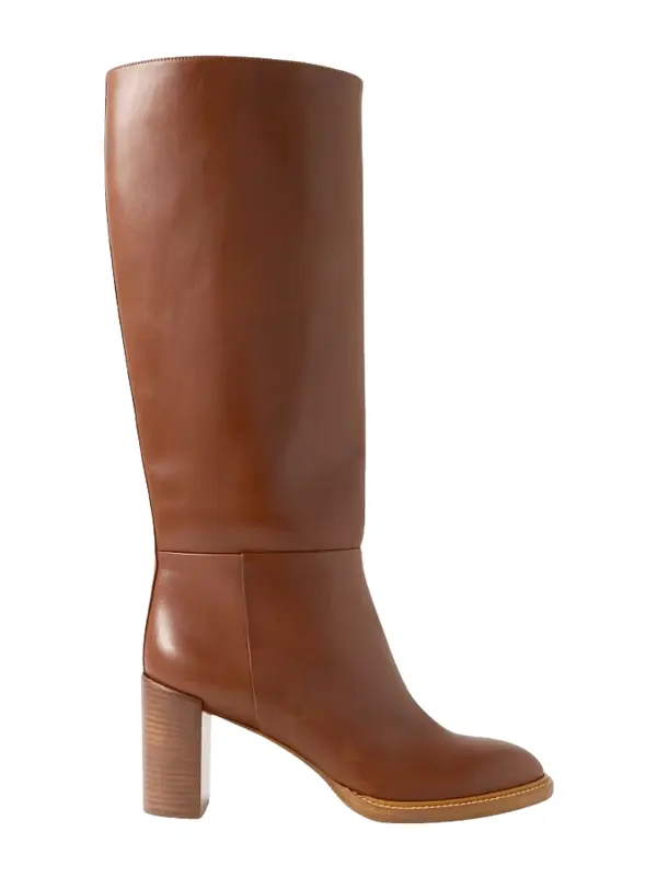 Gabriela Hearst Bocca Leather Knee Boots - Brown