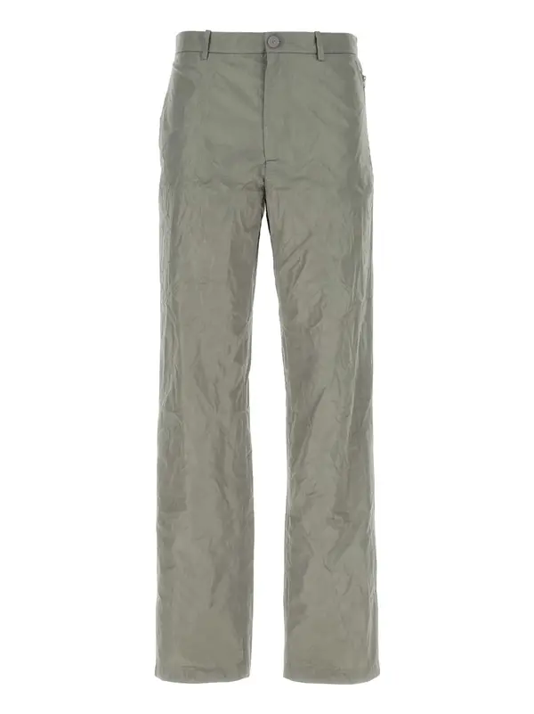 Balenciaga Crinkled Straight-leg Trousers - Green