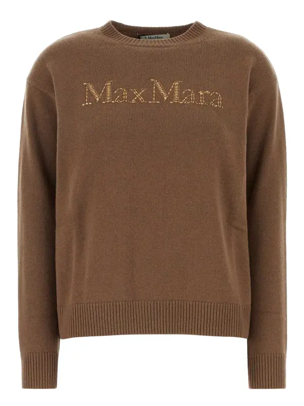 Max Mara Logo-embellished Sweater - Brown