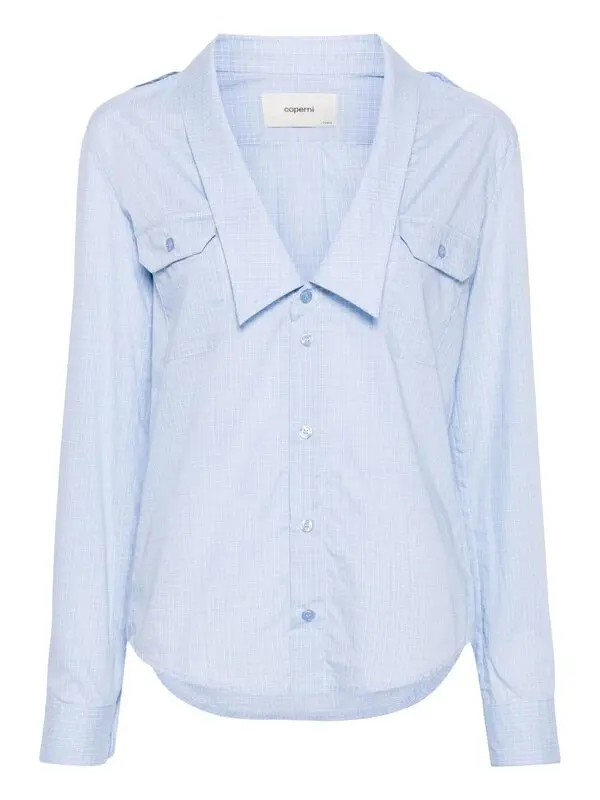 Coperni Checked Shirt - Blue