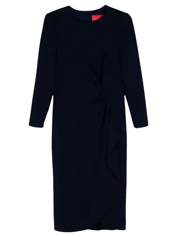 Carolina Herrera Draped Midi Dress - Blue