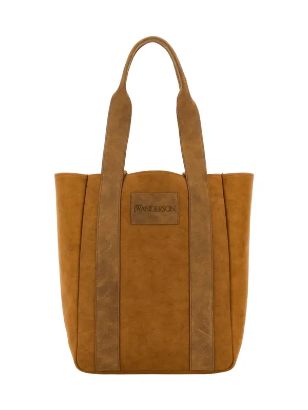 JW Anderson Logo-patch Canvas Tote Bag - Brown