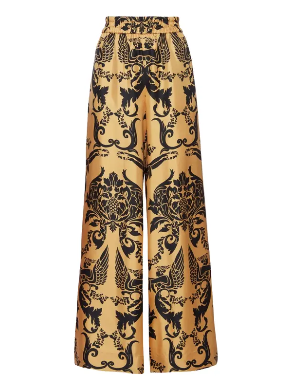 La DoubleJ All-over-print Palazzo - Gold