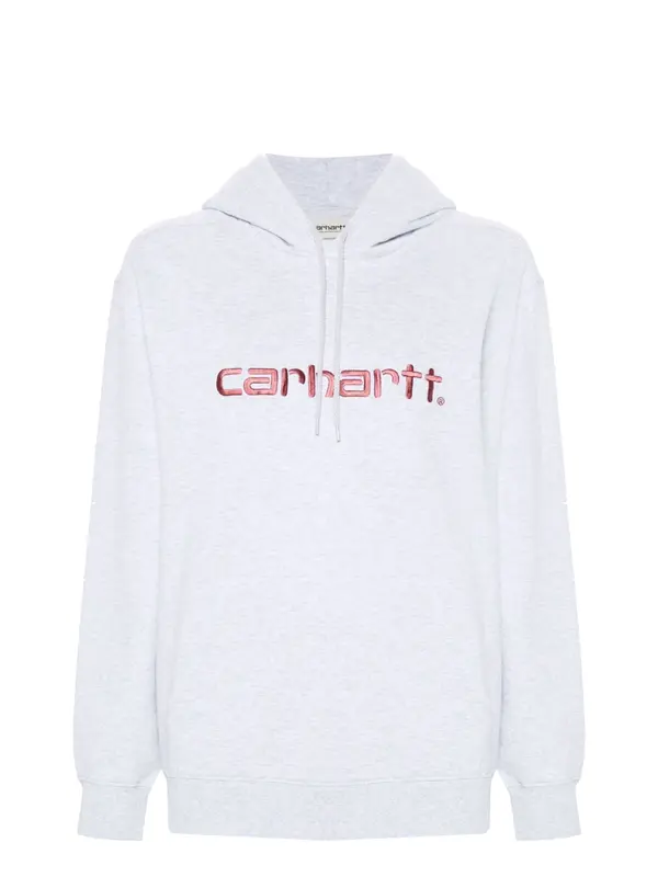 Carhartt Work In Progress Logo-embroidered Hoodie - Grey