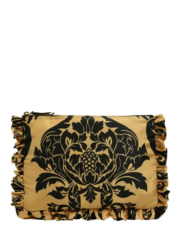 La DoubleJ Cherubs-print Clutch Bag - Gold