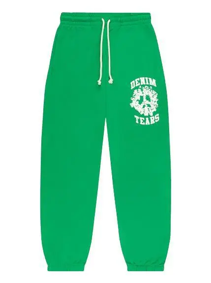 DENIM TEARS Denim University Sweatpants - Green/white