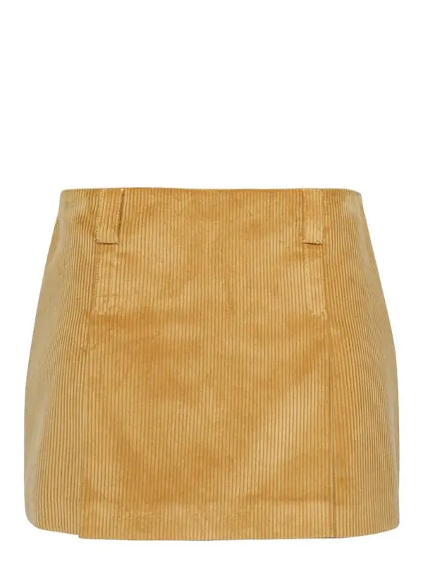 Miu Miu Corduroy Mini Skirt - Honey