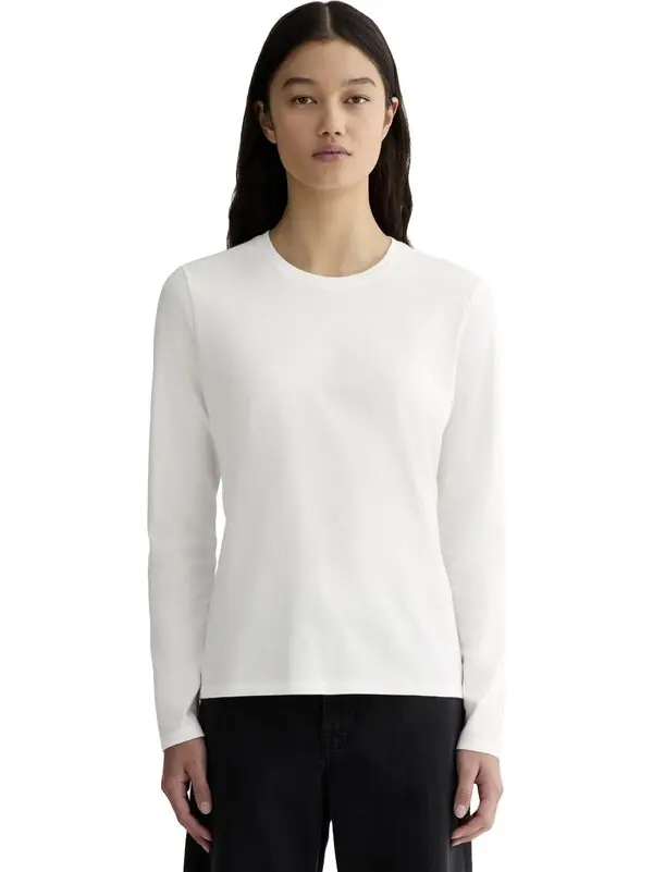 Everlane Slim Long-sleeve Crew Neck T-shirt - White