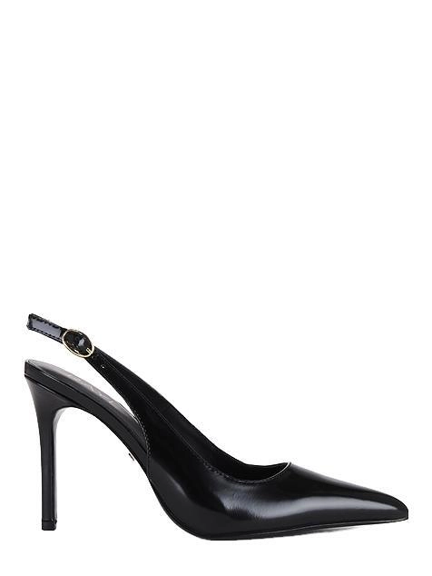 Raye Calla Pointed Toe Stiletto Heel Slingbacks - Black