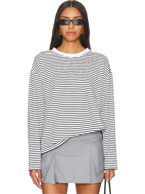 ALL THE WAYS Lily Long Sleeve Top - Blue Stripe