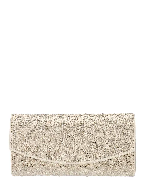 OLGA BERG Emma Crystal Clutch - Champagne