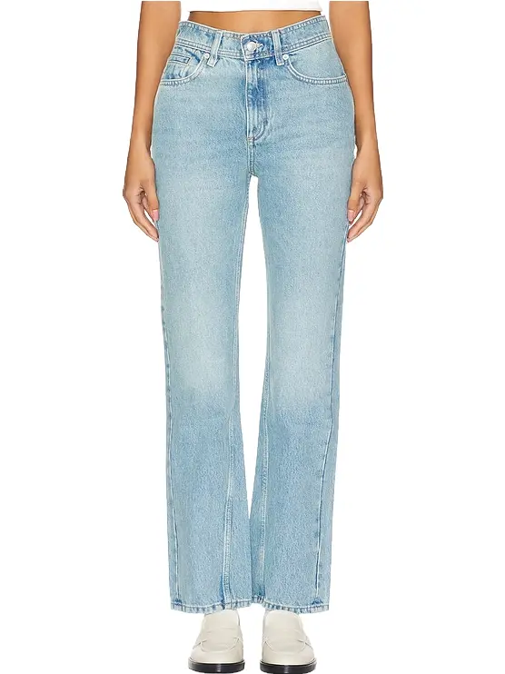 Free People We The Free Xena Slim Straight Jeans - Union Blue