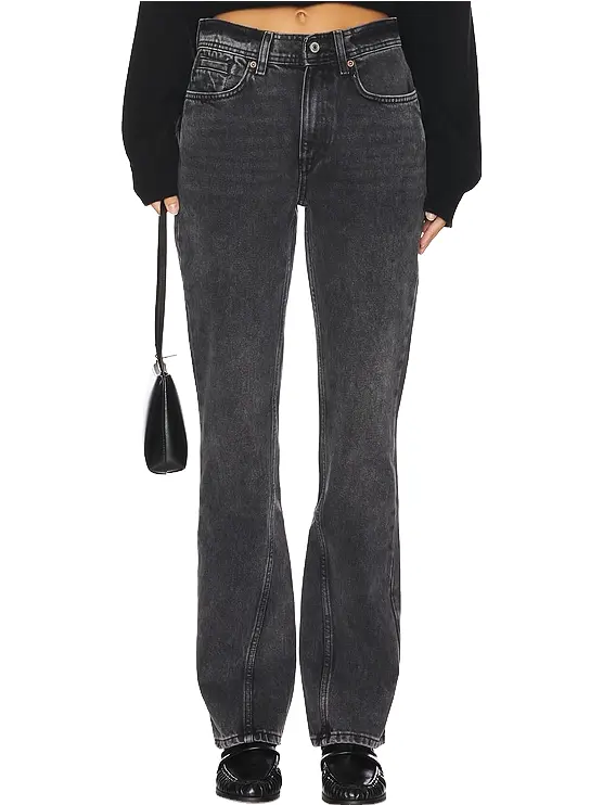 Free People Xena Slim Straight Jeans - Dark Night