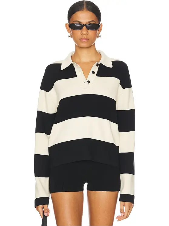LOVERS AND FRIENDS Parvati Stripe Sweater - Black & Beige