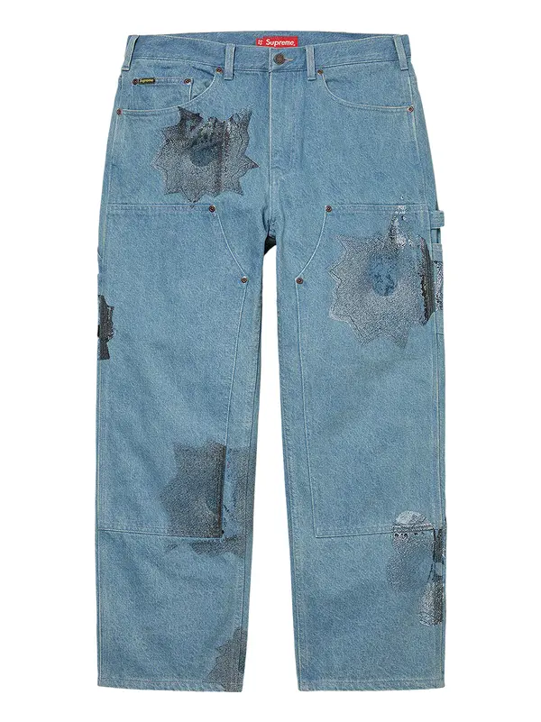 Supreme X Nate Lowman Double Knee Painter Pant - Blue