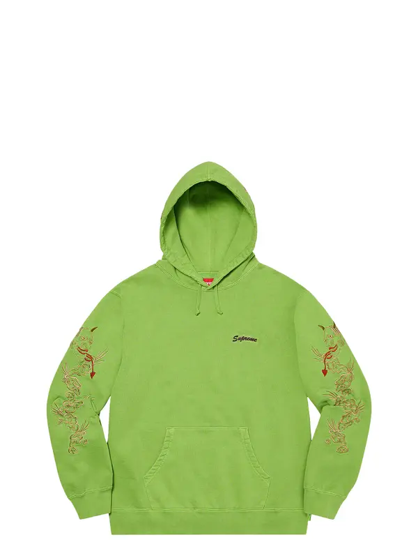 Supreme Dragon Overdyed Hooded Sweatshirt - Green