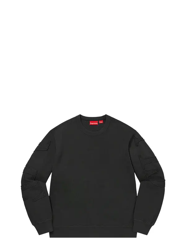 Supreme Tonal Appliqué Crewneck - Black