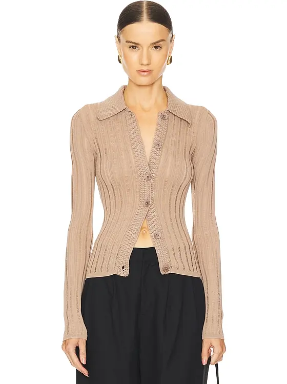 L'academie By Marianna Olivie Cardigan - Taupe