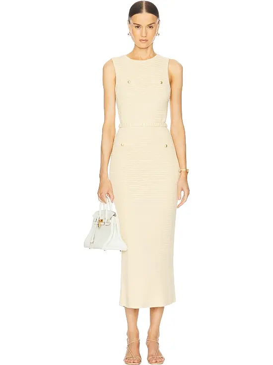 L'academie By Marianna Eleanor Midi Dress - Butter Yellow