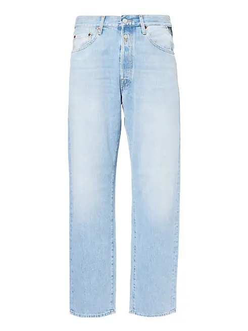REPLAY M9zero1 Straight-leg Regular-fit Denim Jeans - Super Light Blue