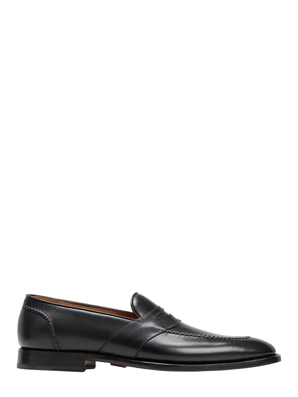 Ralph Lauren Meegan Leather Penny Loafers - Black