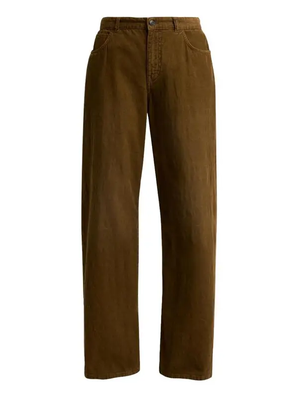THE ROW Eglitta Corduroy Straight-leg Pants - Cinnamon