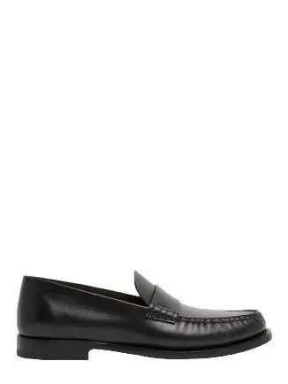 THE ROW Novus Leather Loafers - Dark Brown