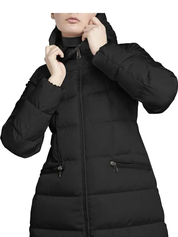 Moncler Avocette Long Puffer Coat - Black