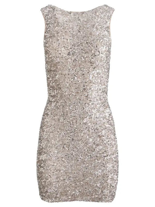 Alice + Olivia Celia Mini Dress - Silver
