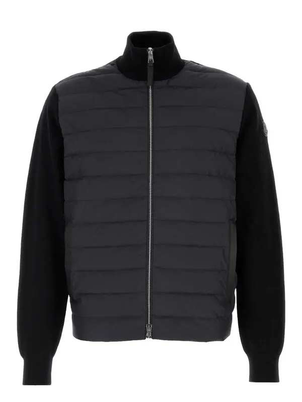 Moncler Panelled Cardigan - Black