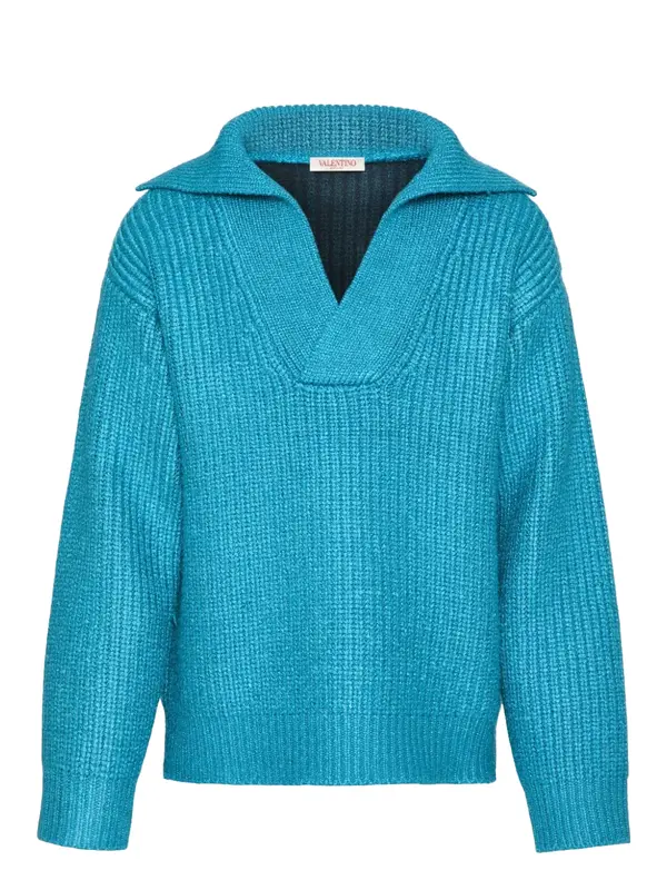 Valentino Garavani Silk Blend Sweater - Blue