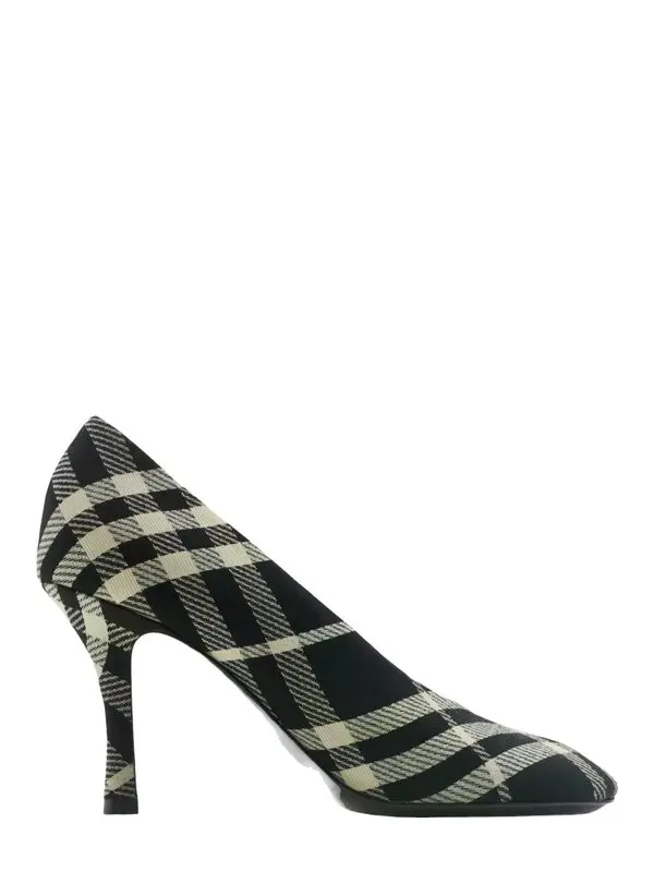 Burberry Check Pumps - Black