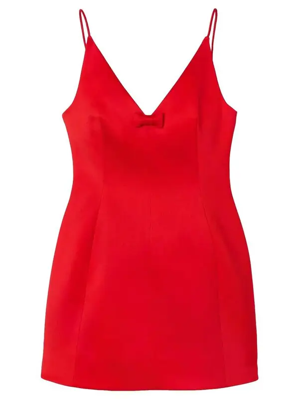 Marc Jacobs Satin Bow Mini Dress - Red