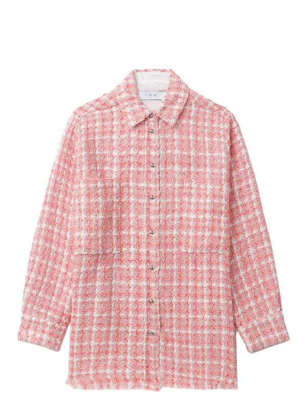 IRO PARIS Plaid Tweed Shirt - Pink