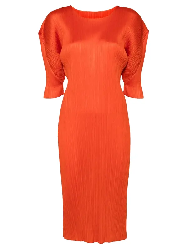 Issey Miyake Monthly Colors: July Midi Dress - Orange