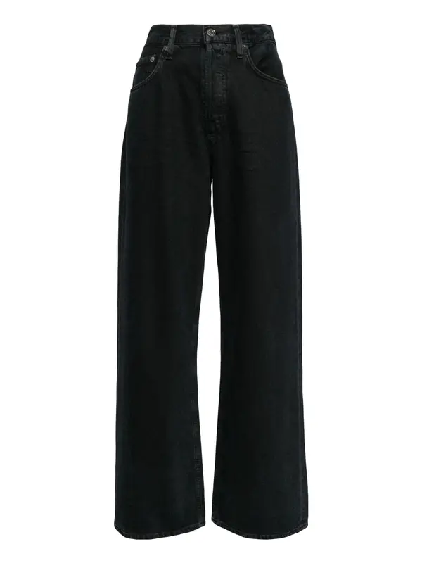 AGOLDE Slung Wide-leg Jeans - Black