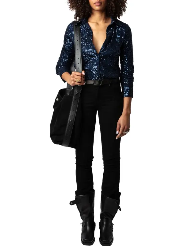 Zadig&Voltaire Tawny Sequins Shirt - Blue