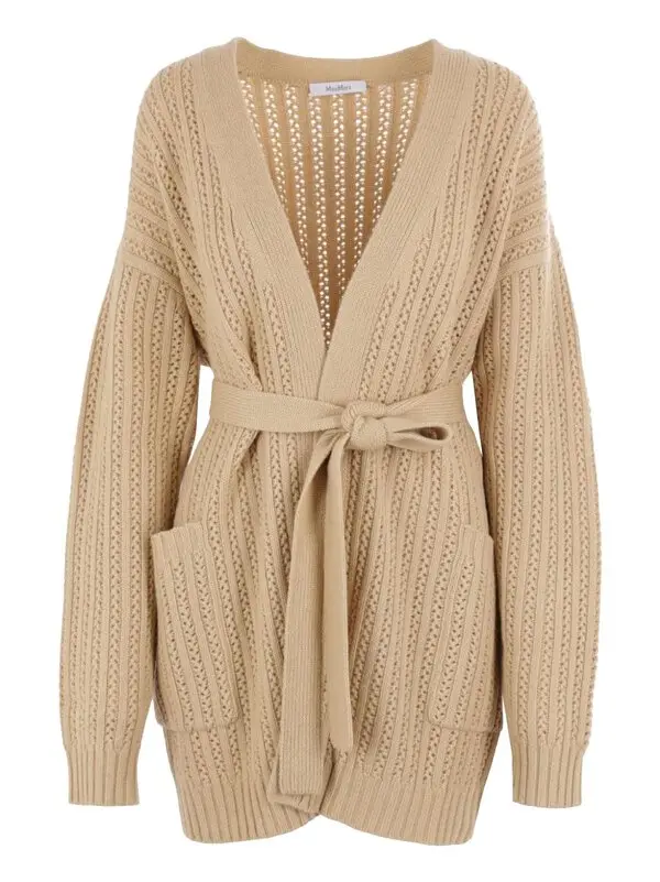 Max Mara Balzac Open-front Cardigan - Neutrals