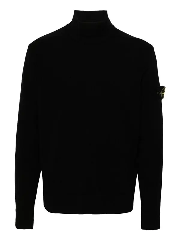 Stone Island Compass Badge Sweater - Black