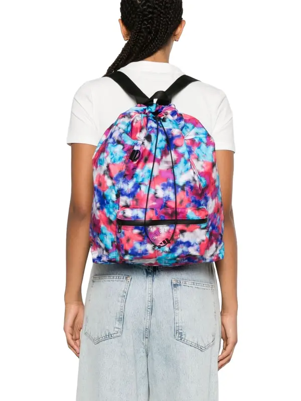 Adidas By Stella Mccartney Logo-print Backpack - Blue