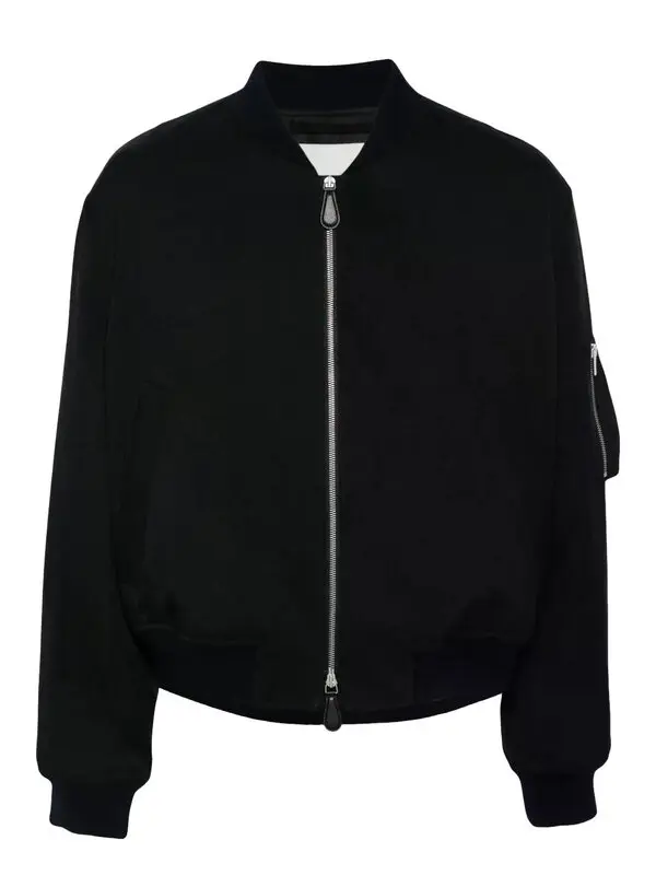 JIL SANDER Padded Bomber Jacket - Black