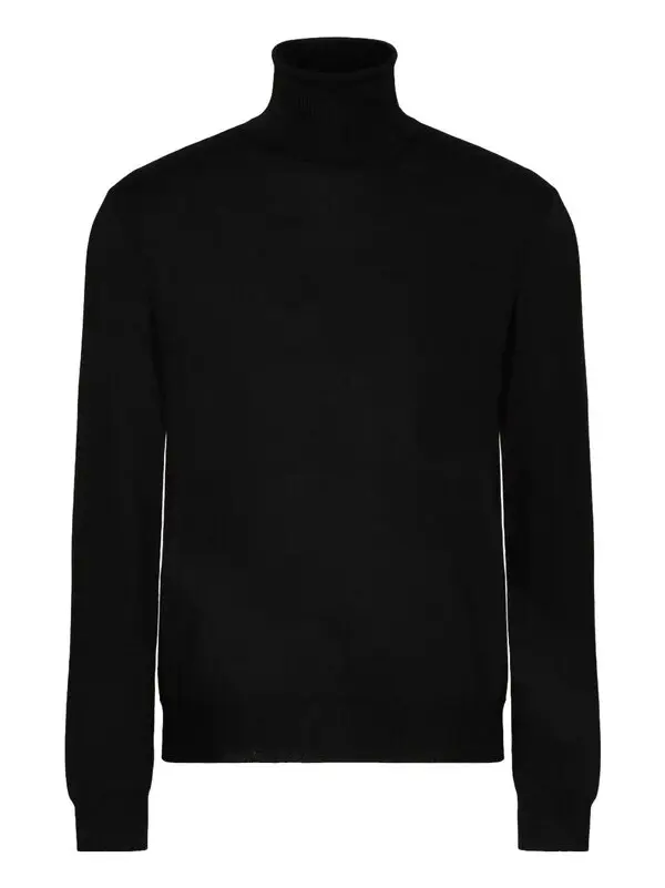 Valentino Garavani Roll Neck Wool Sweater - Black
